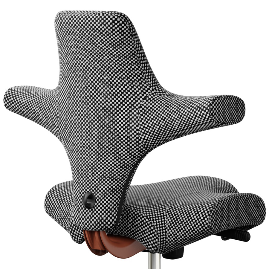 HAG CAPISCO 8106 | Designstoff Sisu black and white | Gestell Blush ...