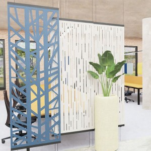 BuzziSpace BuzziFalls Birke | Raumteiler Wand Decke | Konfigurator